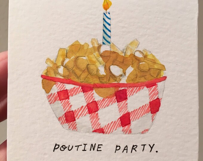 Poutine Party Card - Happy Birthday - Etsy