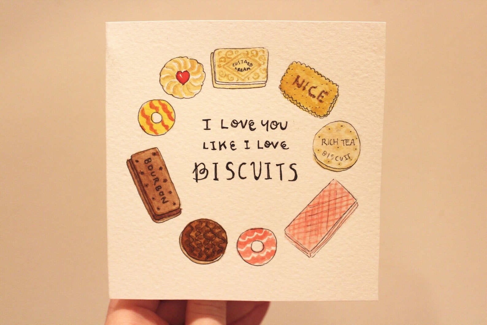 I Love You Like I Love Biscuits Card - Etsy