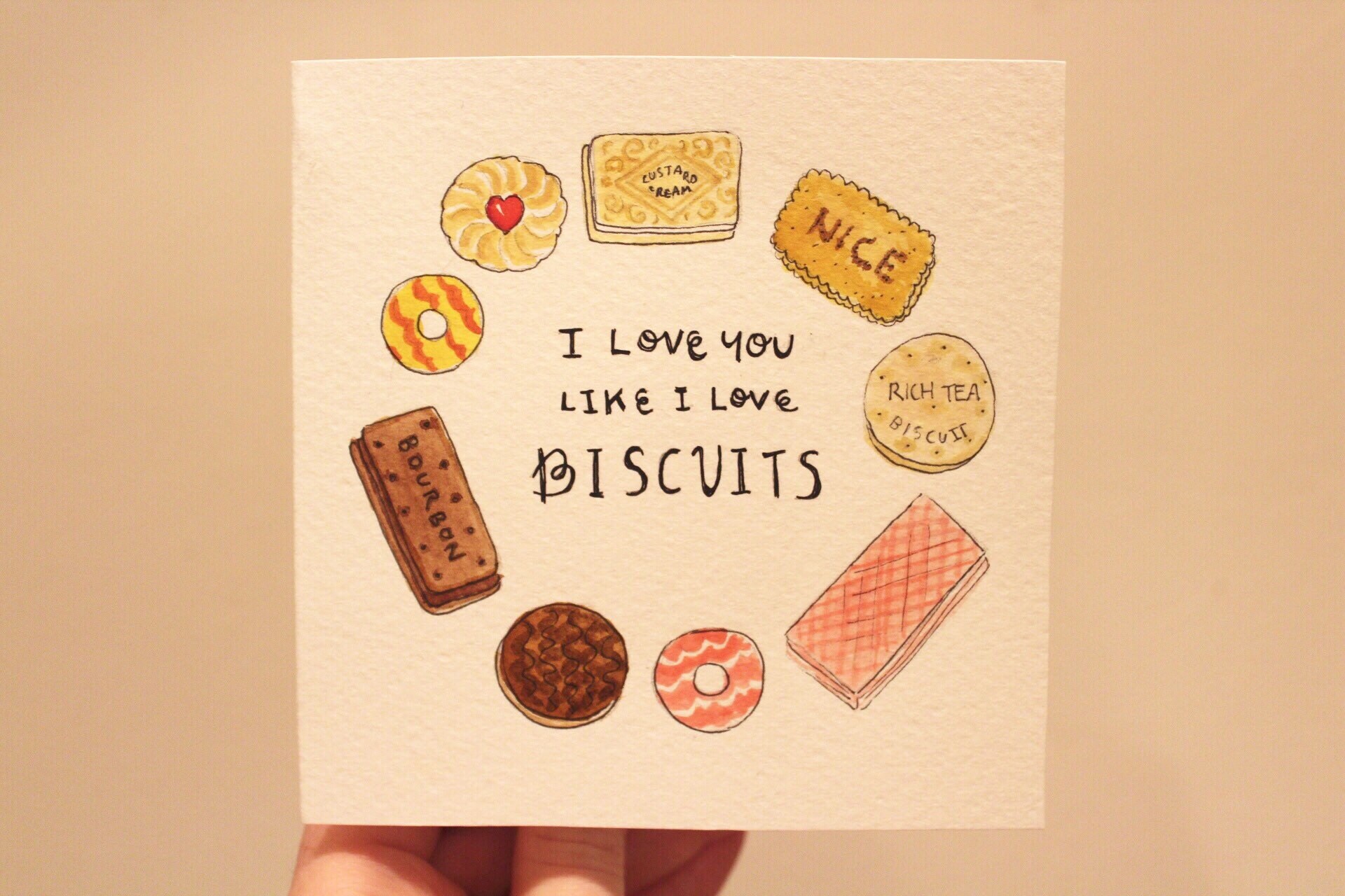 I Love You Like I Love Biscuits Card - Etsy