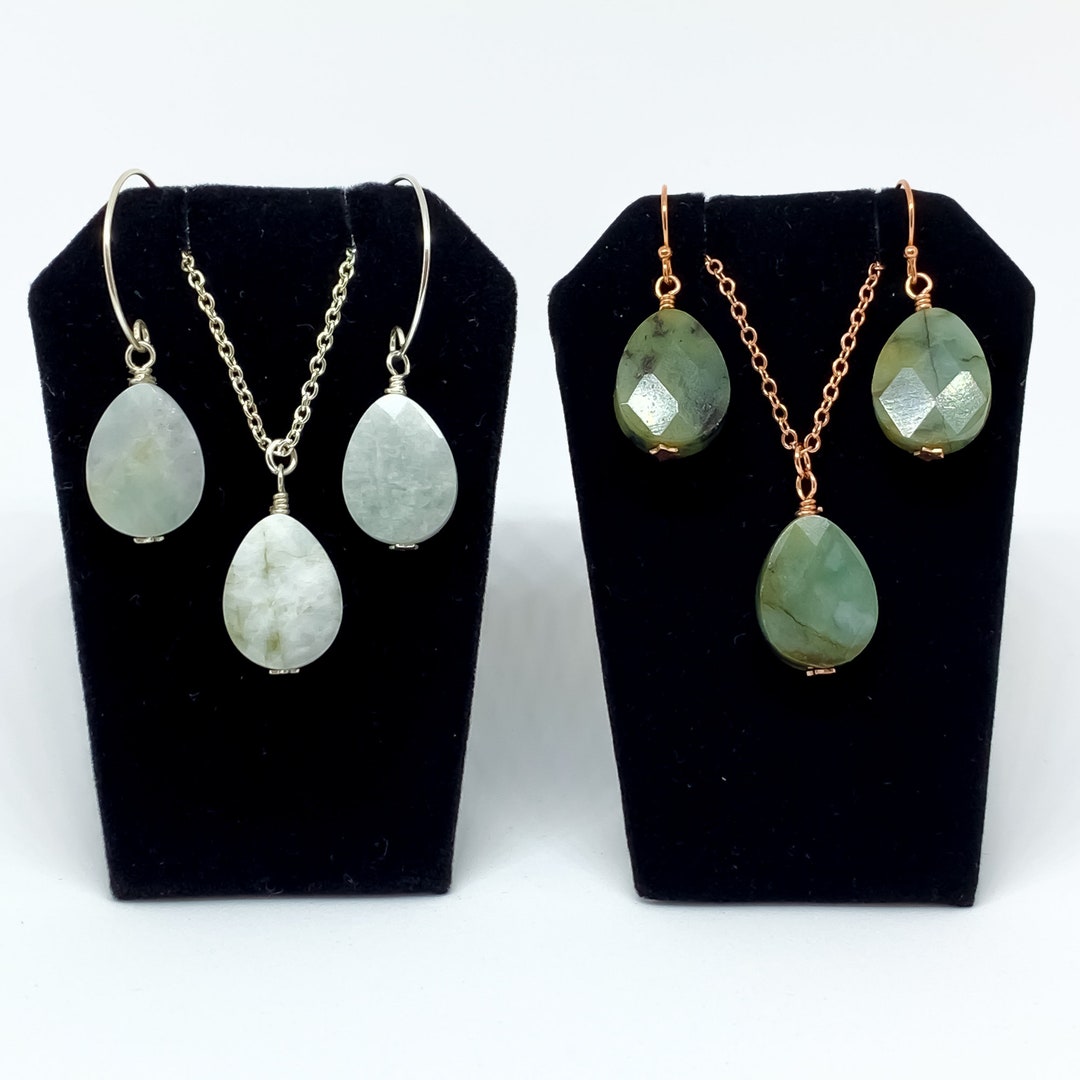 Unique Jadeite Jewellery Set, Jadeite Pendant, Jadeite Earrings, 12th ...