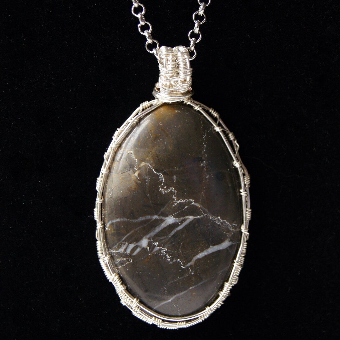 Zebra Jasper Pendant Necklace Unique Zebra Jasper Jewelry Original ...