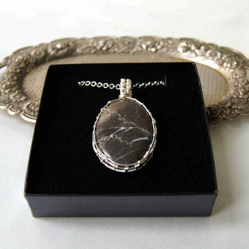 Zebra Jasper Pendant Necklace Unique Zebra Jasper Jewelry Original ...