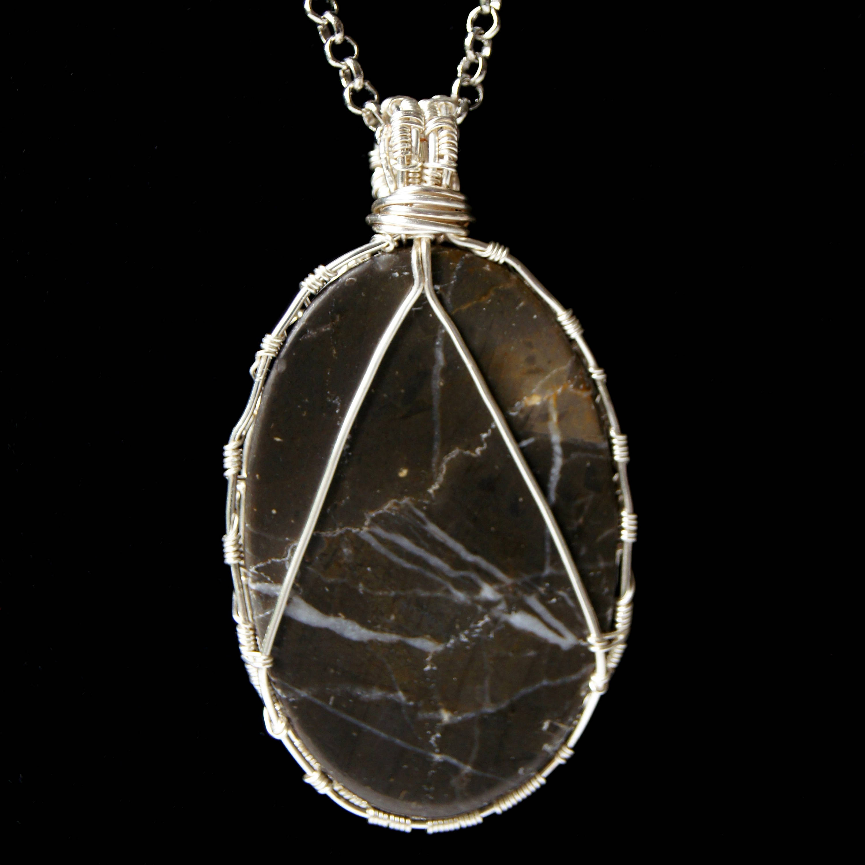 Zebra Jasper Pendant Necklace Unique Zebra Jasper Jewelry Original ...