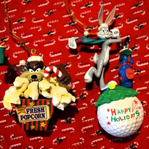 Looney Tunes Character Bugs Bunny and Taz Devil Christmas Ornaments ...