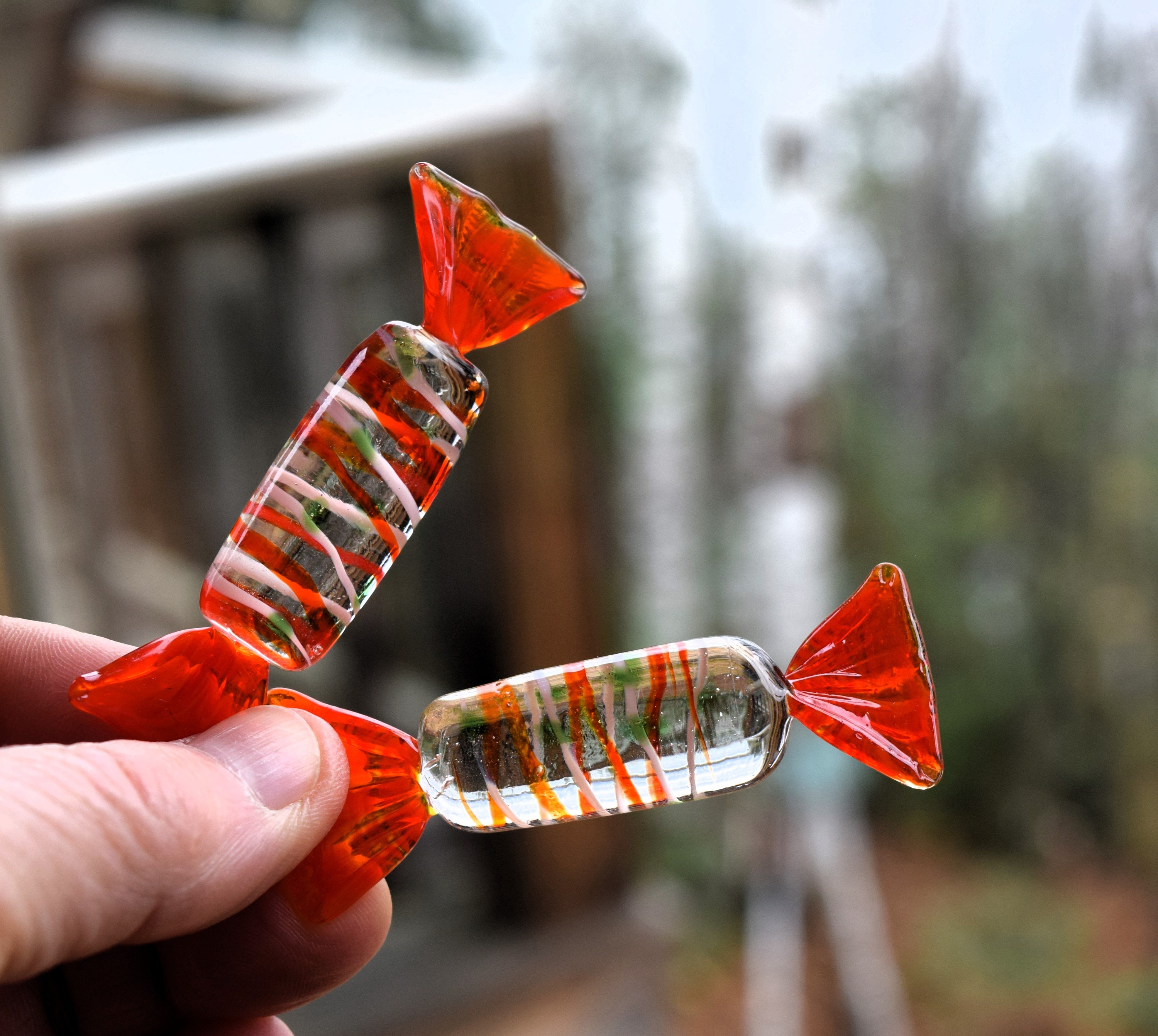 Glass Blown Candy, Lillian Vernon, 20 Pieces, Christmas Glass Candy ...