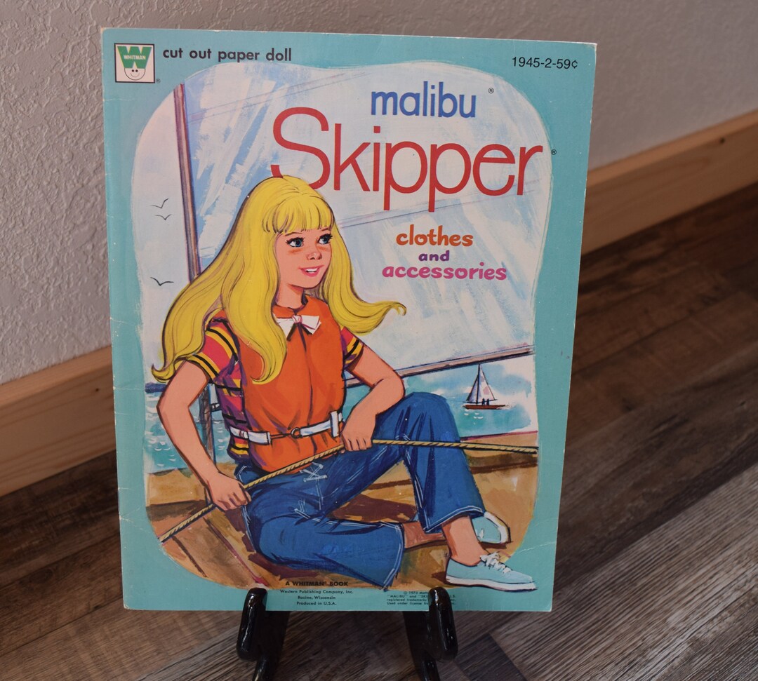 Whitman Skipper Paper Doll, Malibu Skipper, Uncut ,1973, Skipper Cut ...