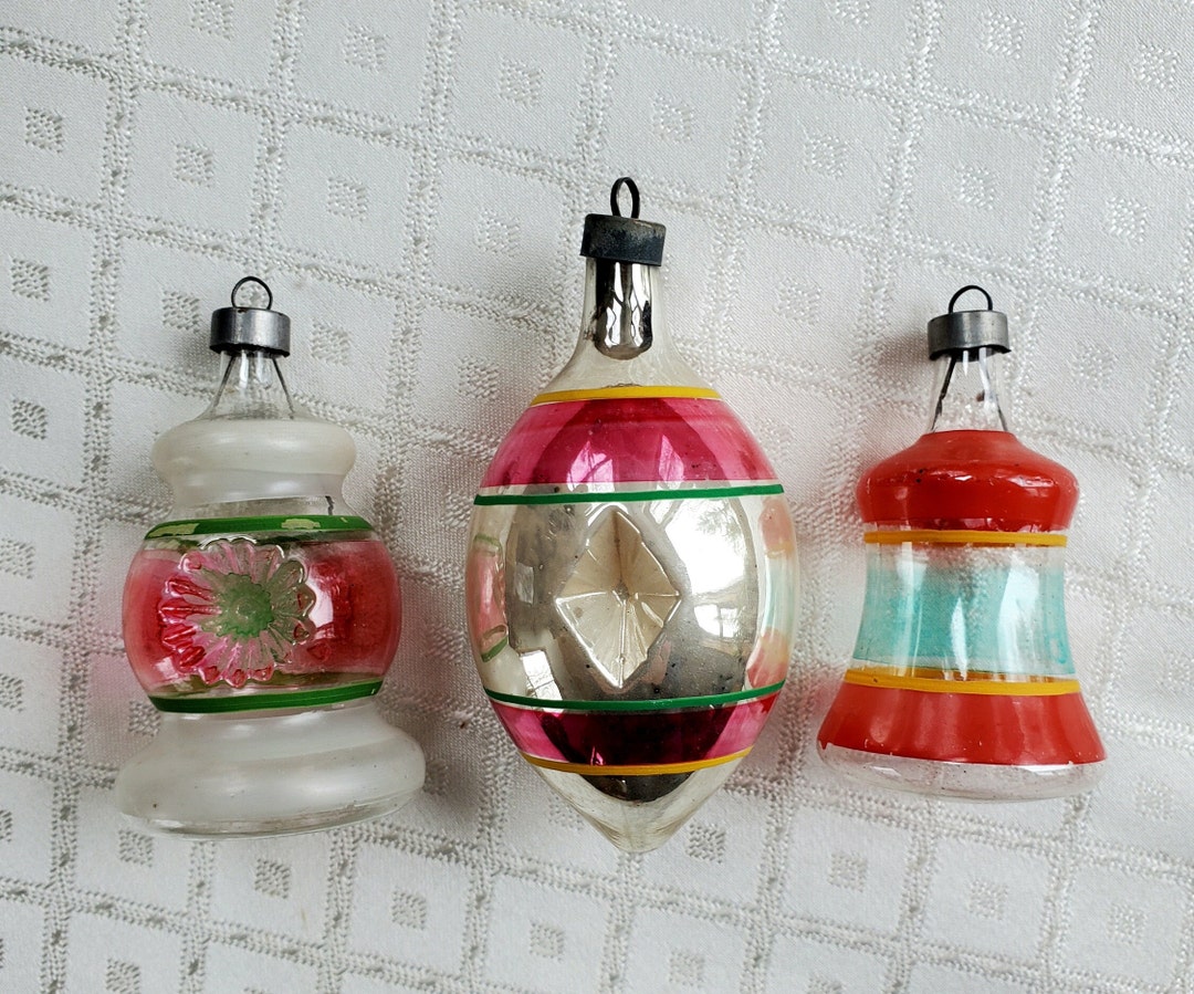 Vintage Premier Lantern, Teardrop, Bell Glass Christmas Ornaments, Un ...
