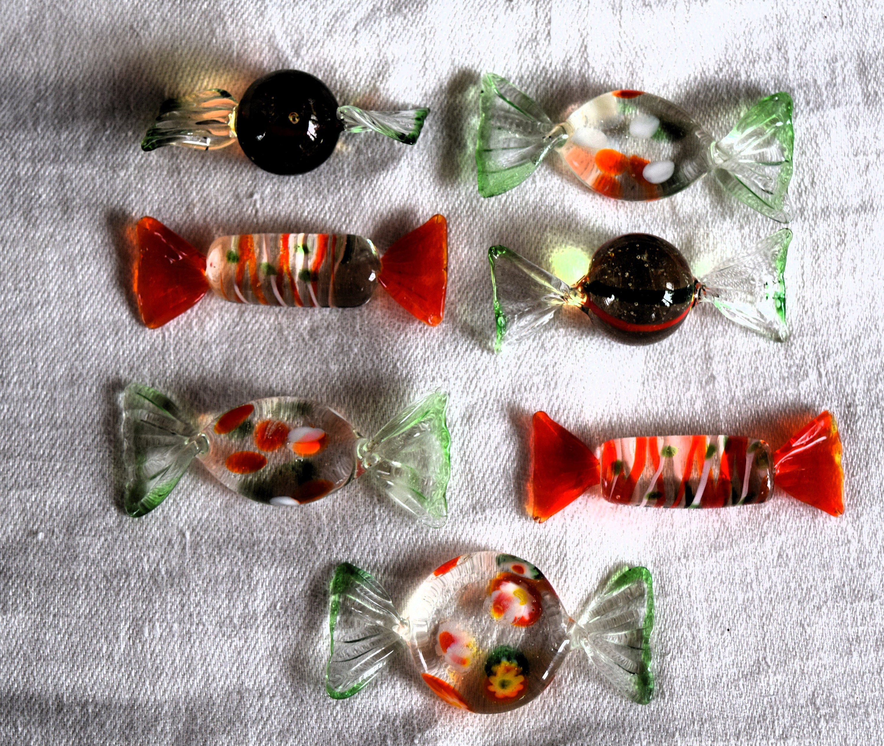 Glass Blown Candy, Lillian Vernon, 20 Pieces, Christmas Glass Candy ...
