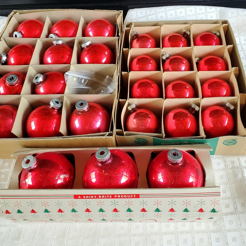 Red Ball Ornament - Etsy