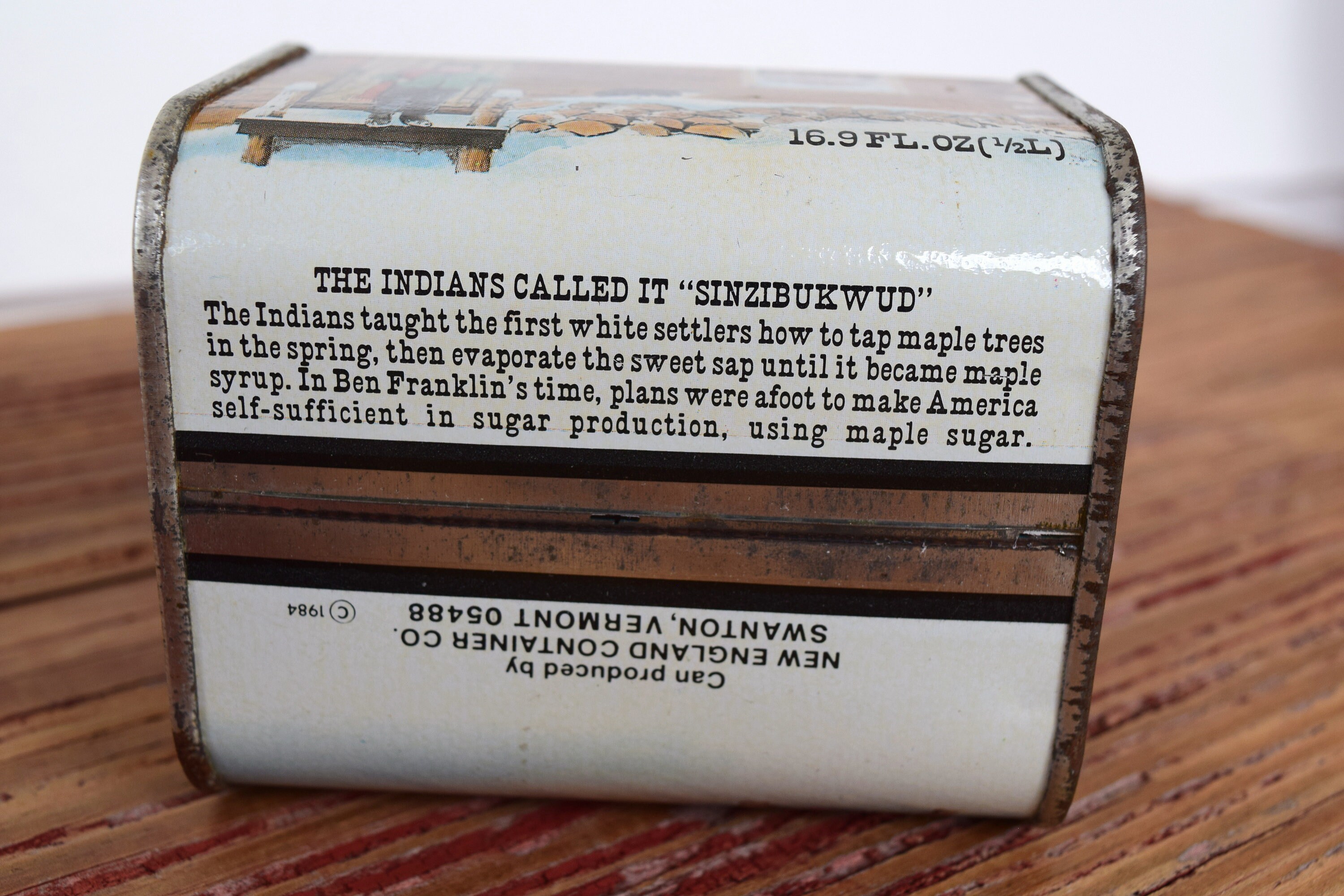 Maple Syrup Tin Cabin Tin Vermont 1984 Small Winter Scene - Etsy