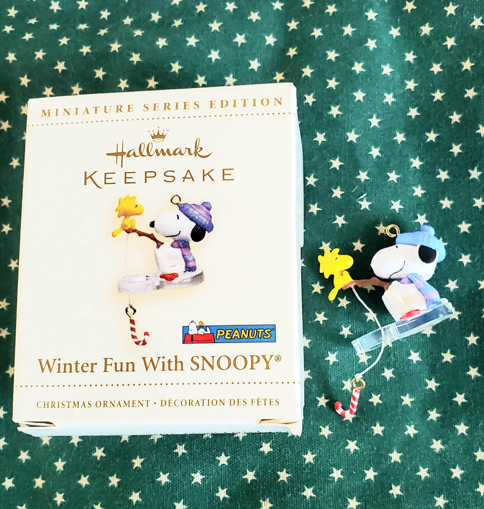 Snoopy Woodstock Winter Fun With Snoopy Ornament #9 in Series Miniature ...