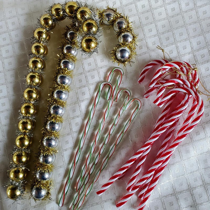 Glass Candy Cane Ornament - Etsy