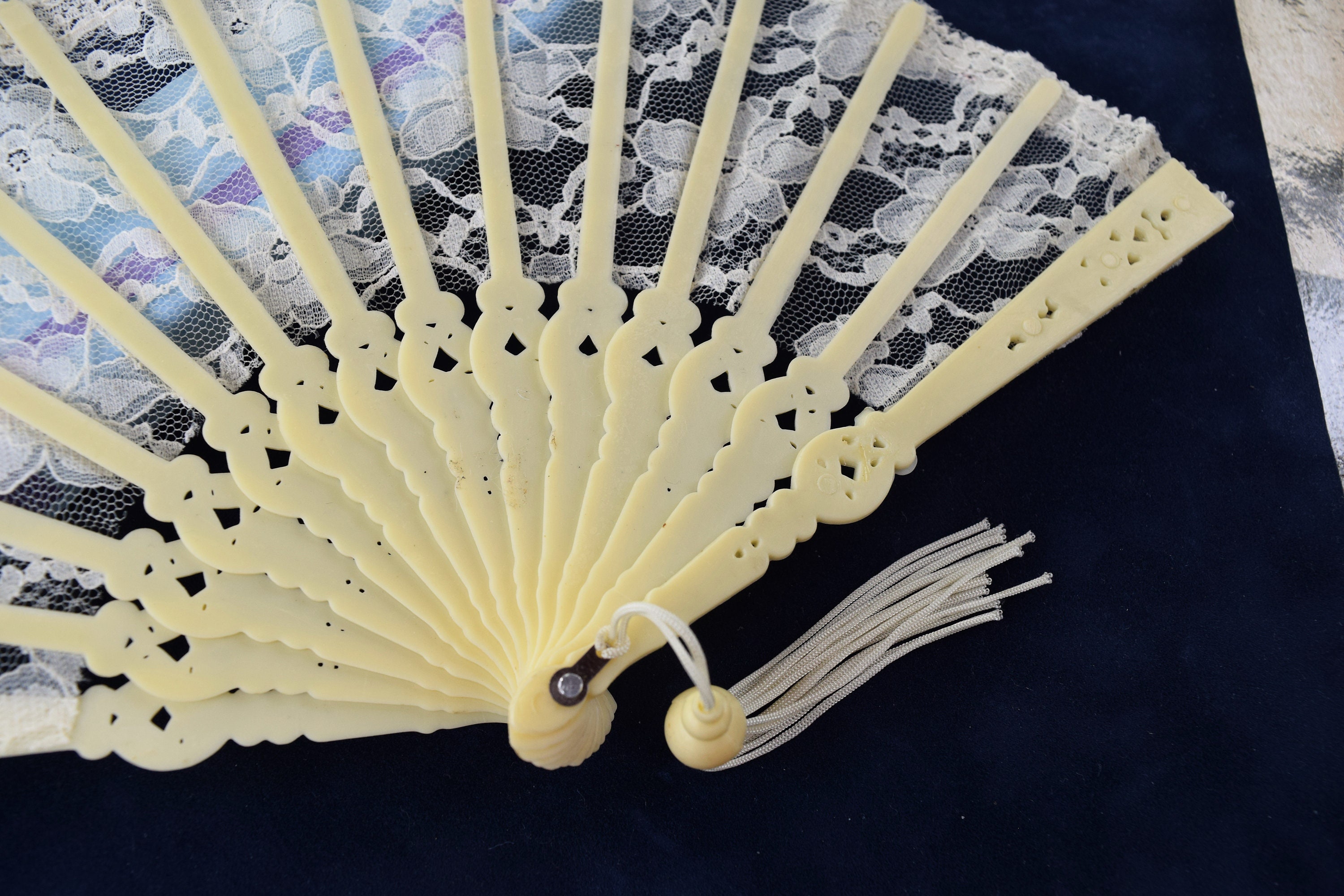 Ivory Lace Folding Plastic Hand Fan Decorative Hand Fan - Etsy
