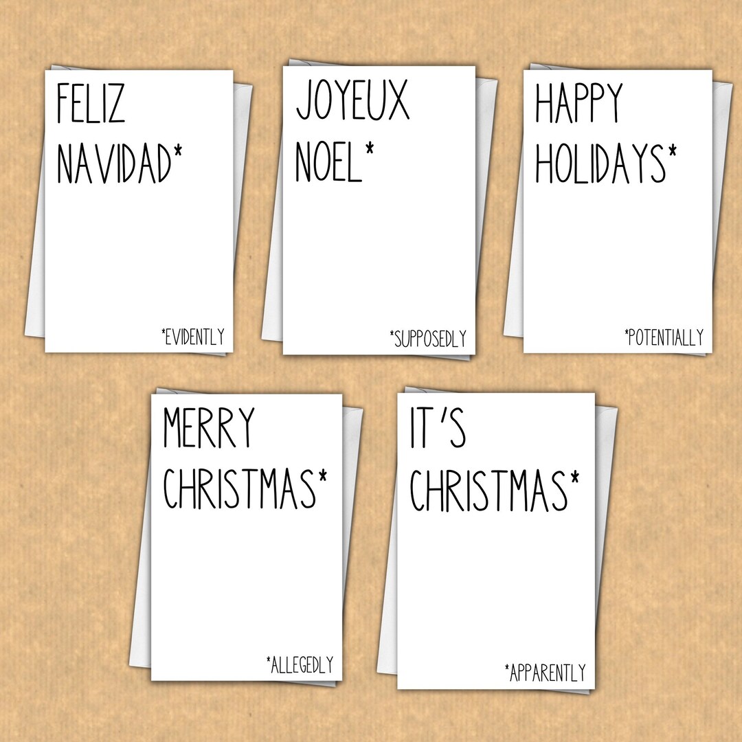 Christmas Cards Cynical Bundle - Etsy