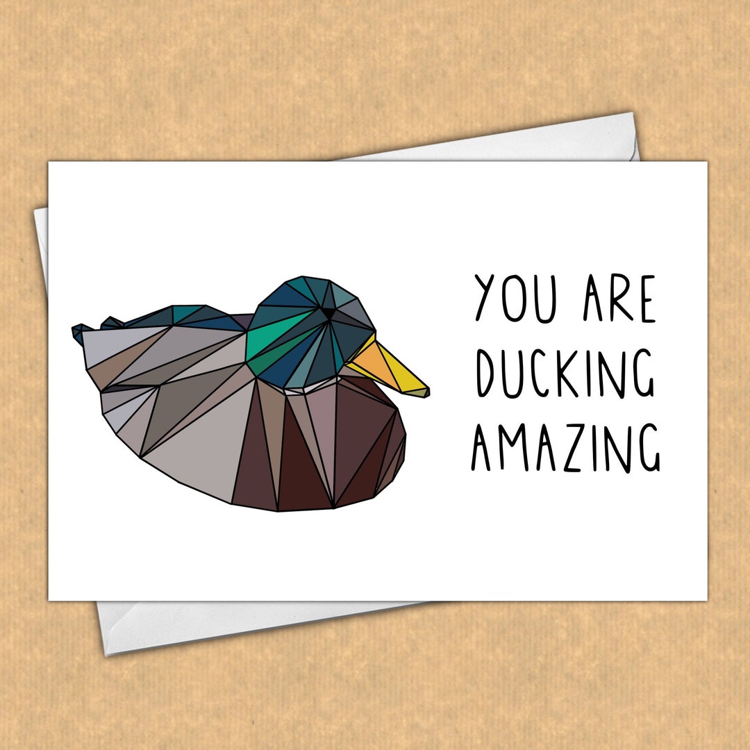 Duck Encouragement Friendship Card - Etsy