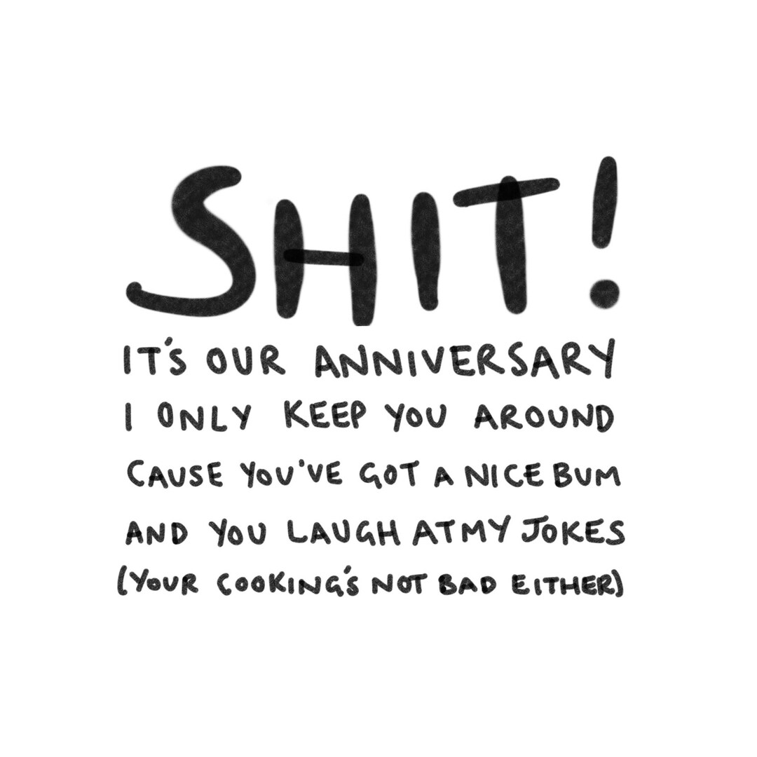 Funny Anniversary Card Nice Bum Card For Girlfriend Wife Husband