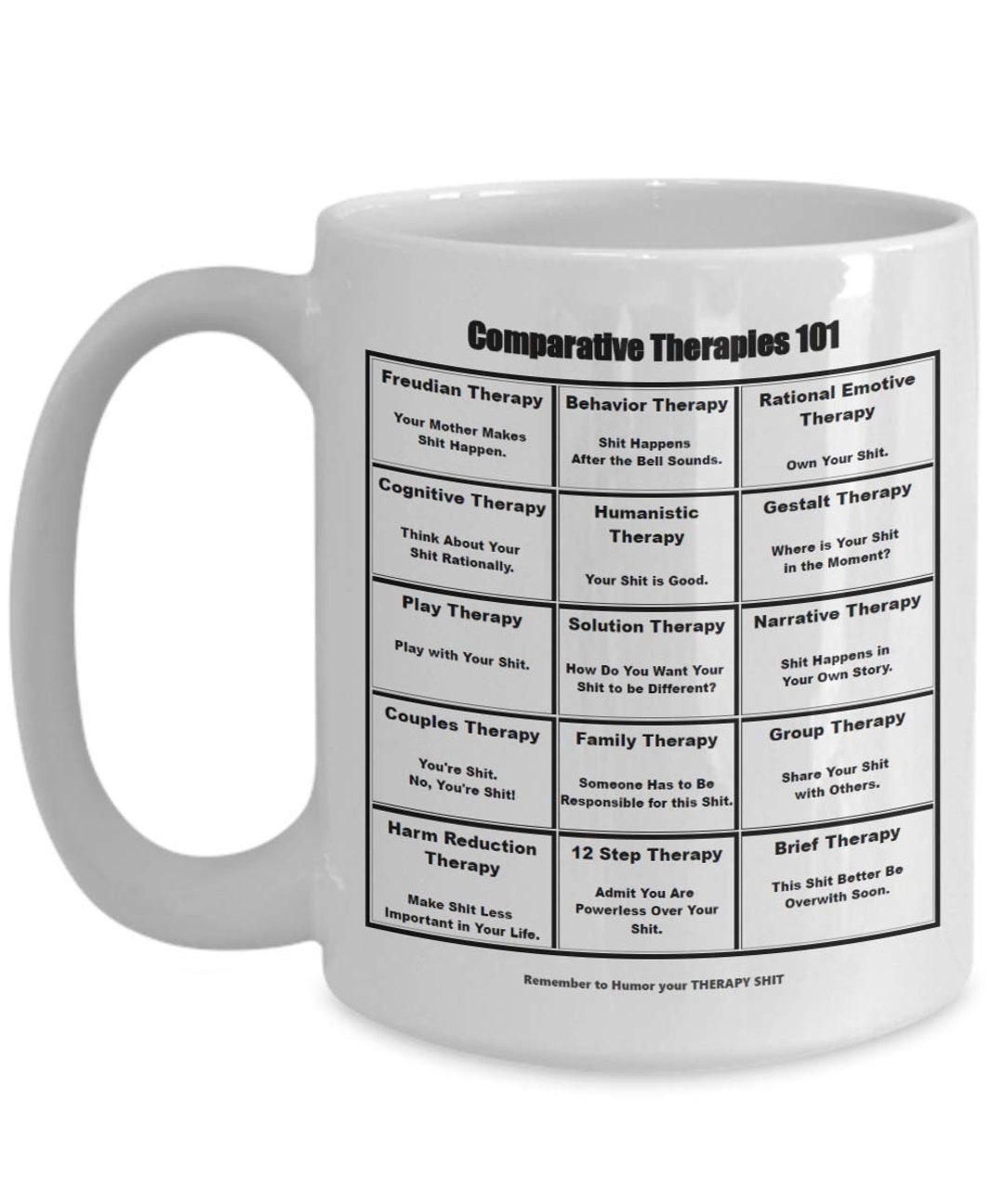 Mental Health Color Changing Mug Funny Reveal Poop Therapy Shit Therapy ...