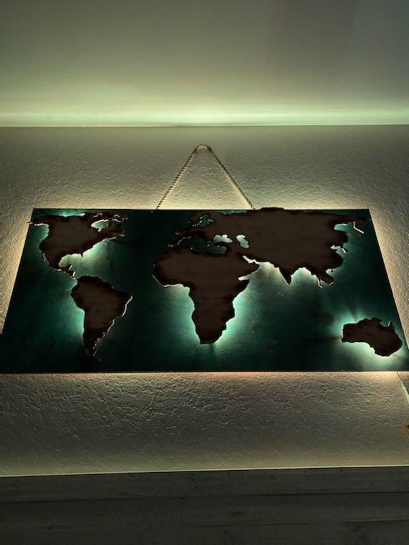 Mapa mundial de 4ftx2ft con LED's | Etsy