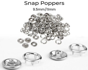 20 Sets of 20mm Solid Brass Snap Poppers Fasteners Prong Ring Press ...