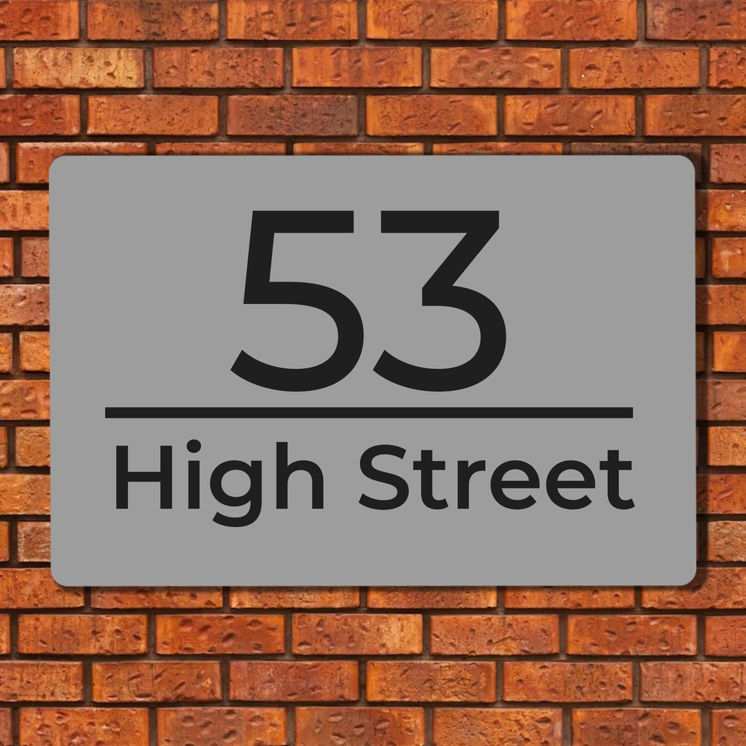 Personalised Acrylic House Sign Custom With Any Street Name and House ...