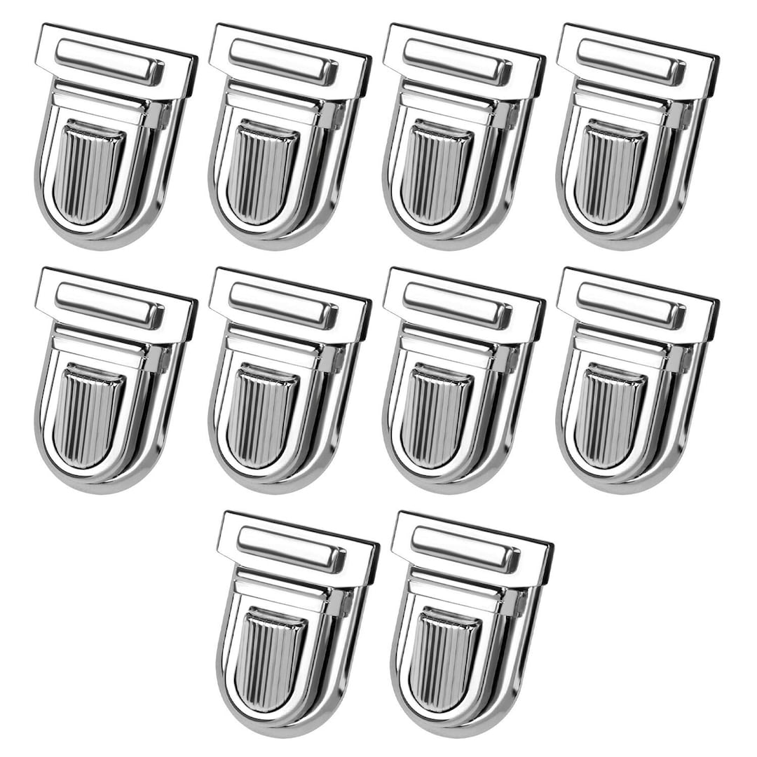 Turn-lock Clasp Lock and Tuck Purse Iron Buckle Fasteners Making Thumb ...