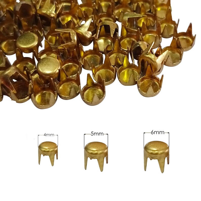 4mm-6mm Nail Head Rivets Punk Goth Spike Flat Round Studs for - Etsy UK