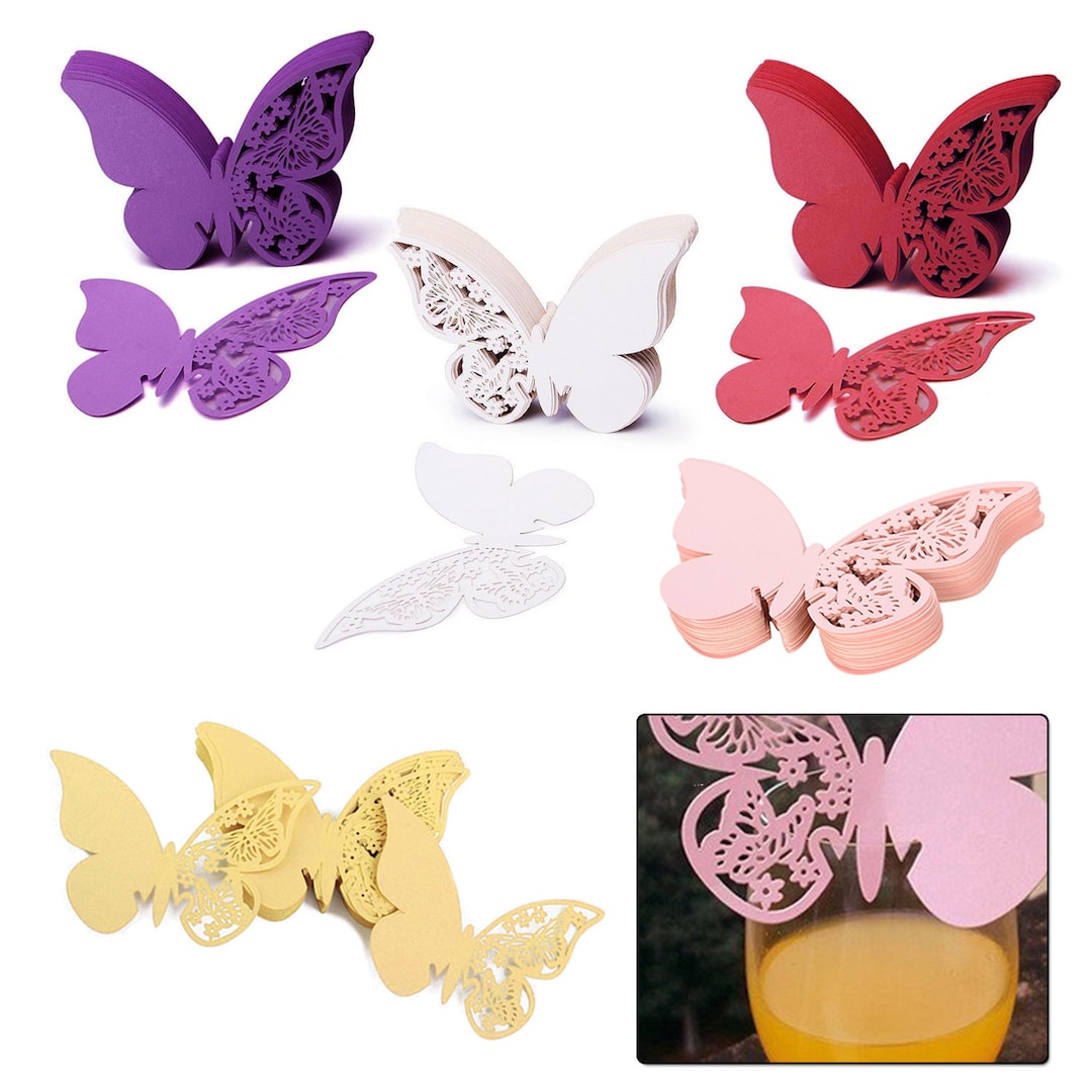 Butterfly Place Cards, Butterfly Name Cards Wedding Name Place Cards ...