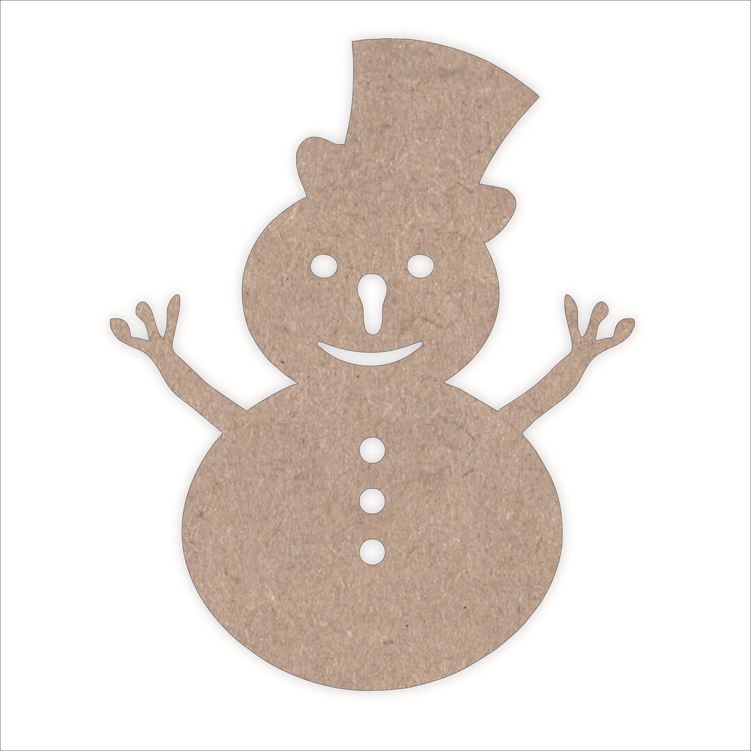 Snow Man MDF Shapes Wooden Blank Craft Embellishment Laser Cut Shapes ...