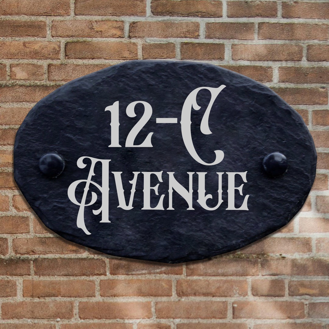 Personalised Slate House Sign Custom With Any Street Name and House ...