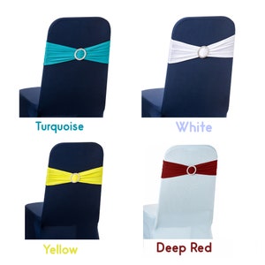 Wedding Chair Covers Bands Spandex Chair Bands With Buckle - Etsy UK