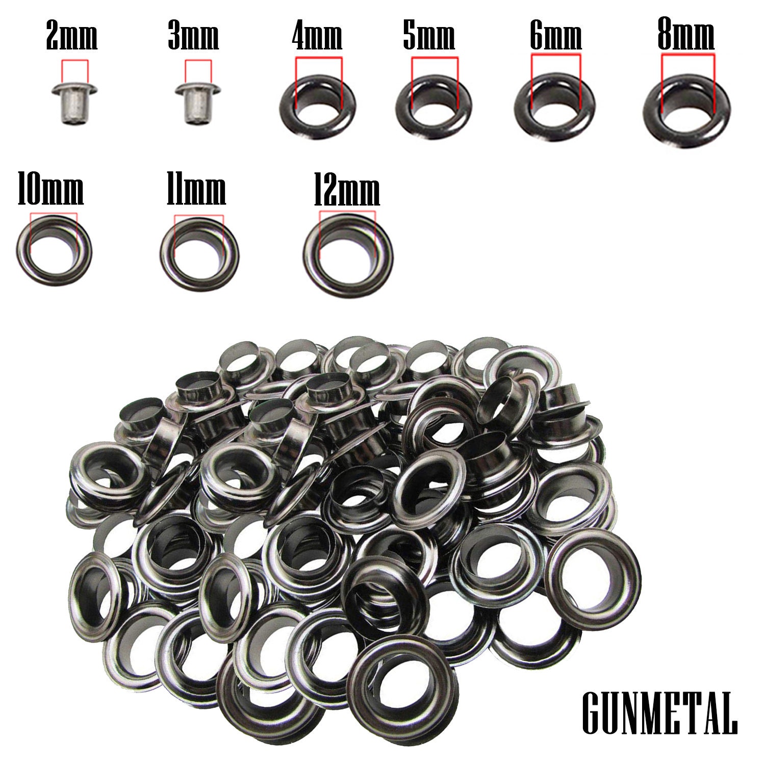 2mm 12mm Brass Eyelets Grommets With Washers For Bags | Etsy
