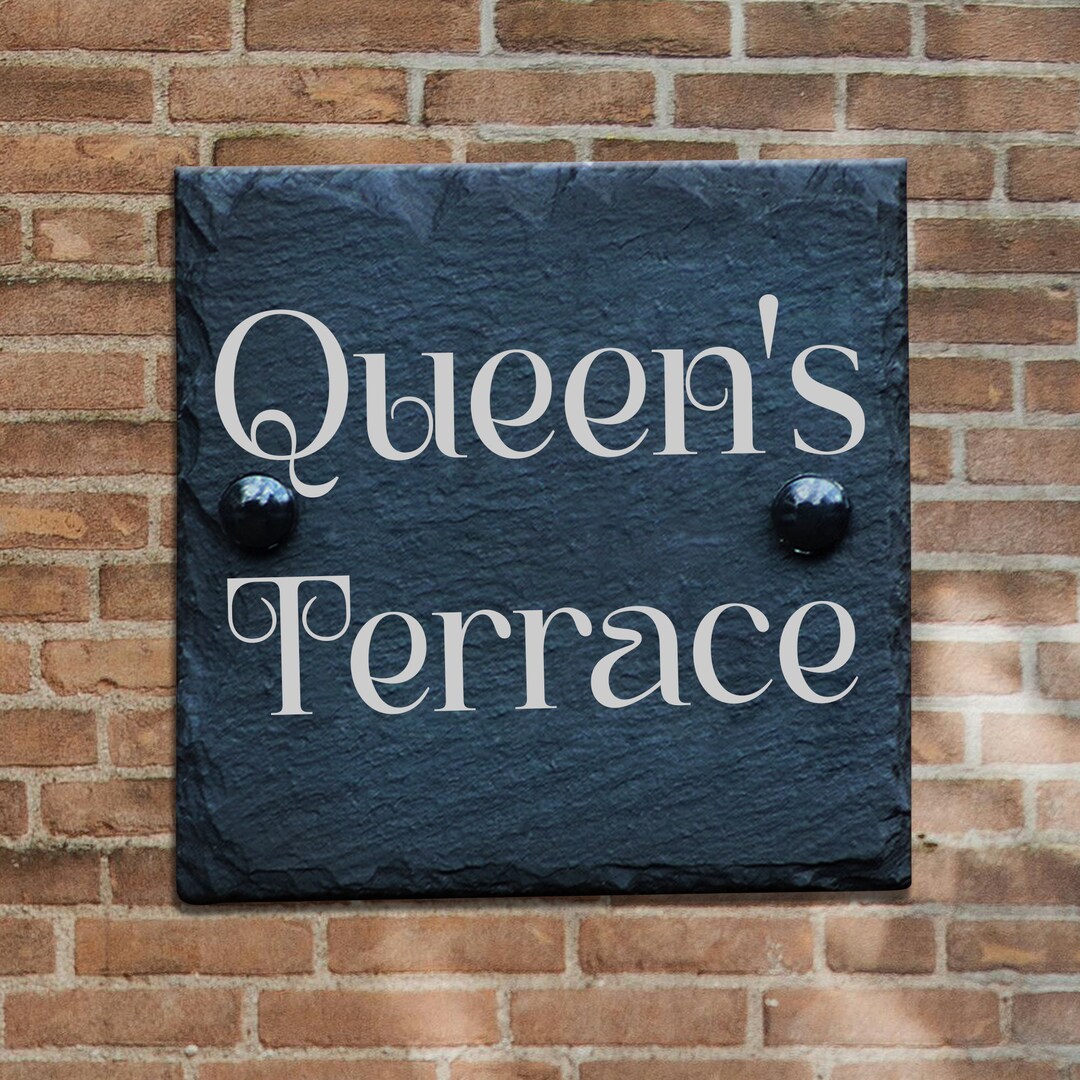 Personalised Square House Sign Custom With Any Road Name Engraved Home ...