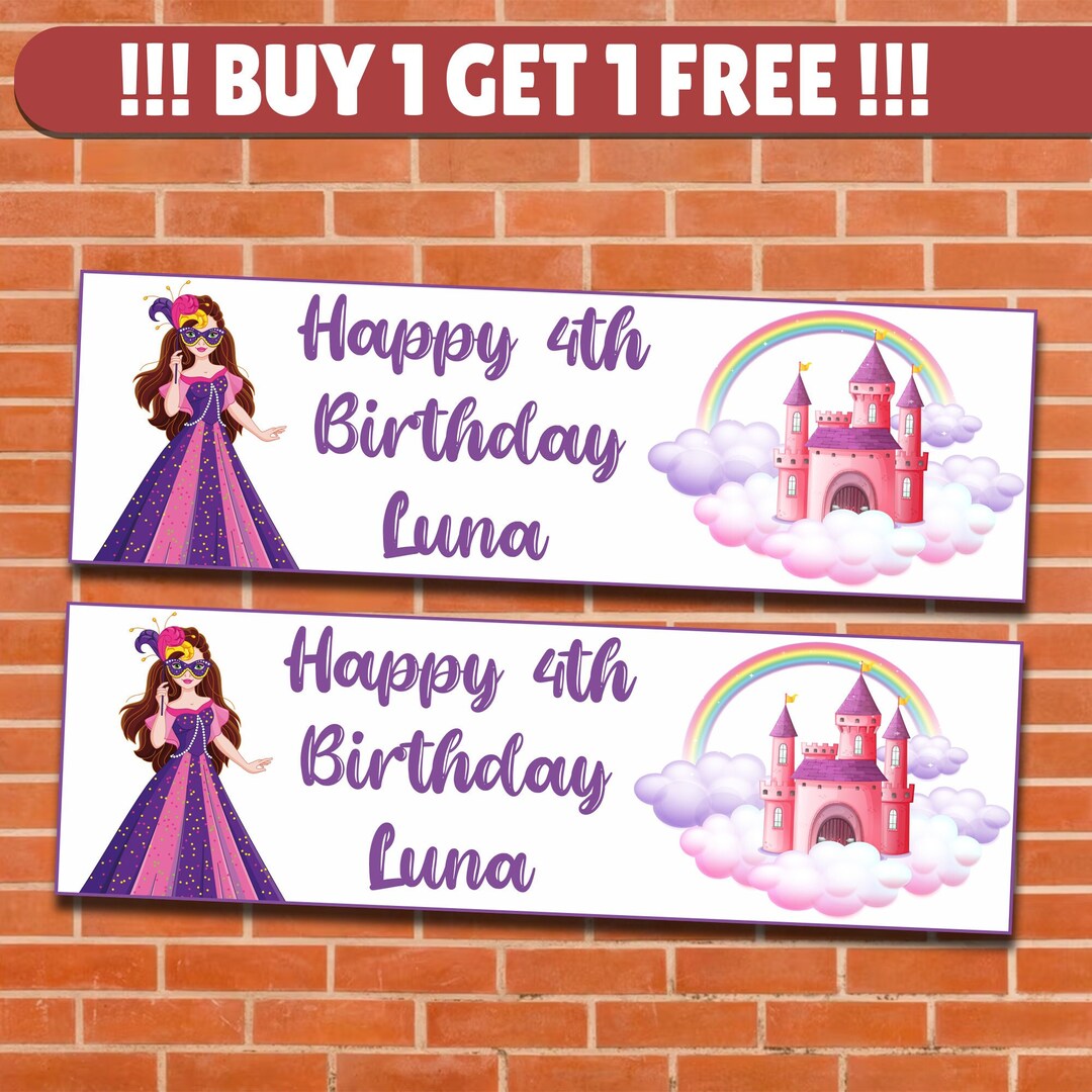 Personalised Fort Banners Custom With Any Name and Age Fort Themed ...