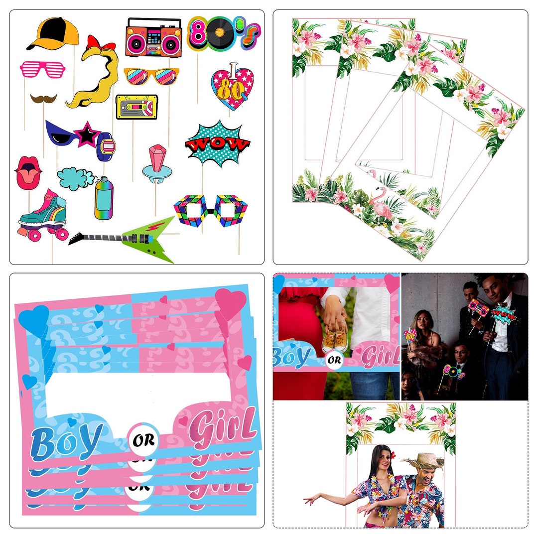 Party Photo Booth Props, Moustache Beard Glasses Hats Props Funny ...