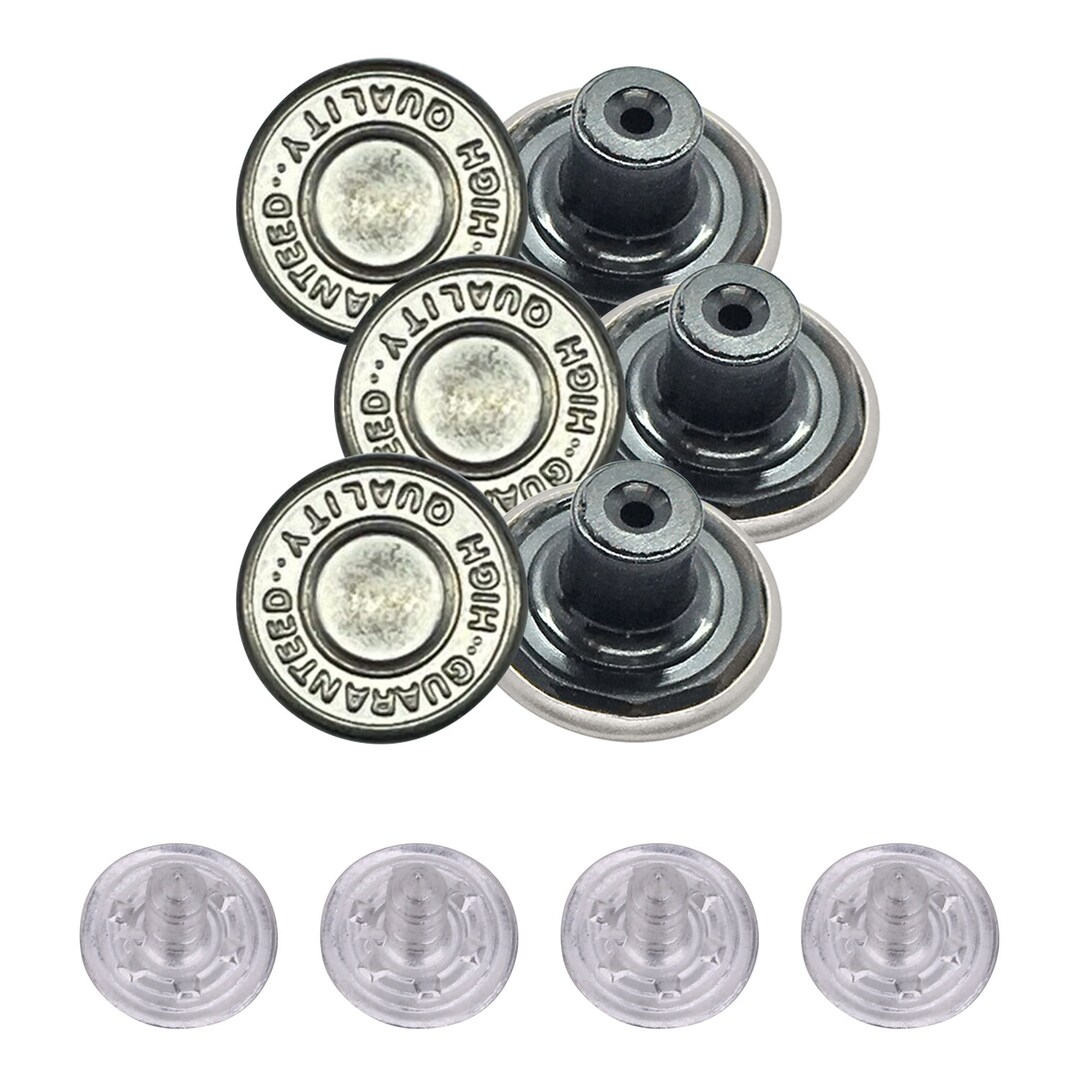 14mm Jeans Buttons With Pin Replacement Denim Jackets Repair Hammer on ...