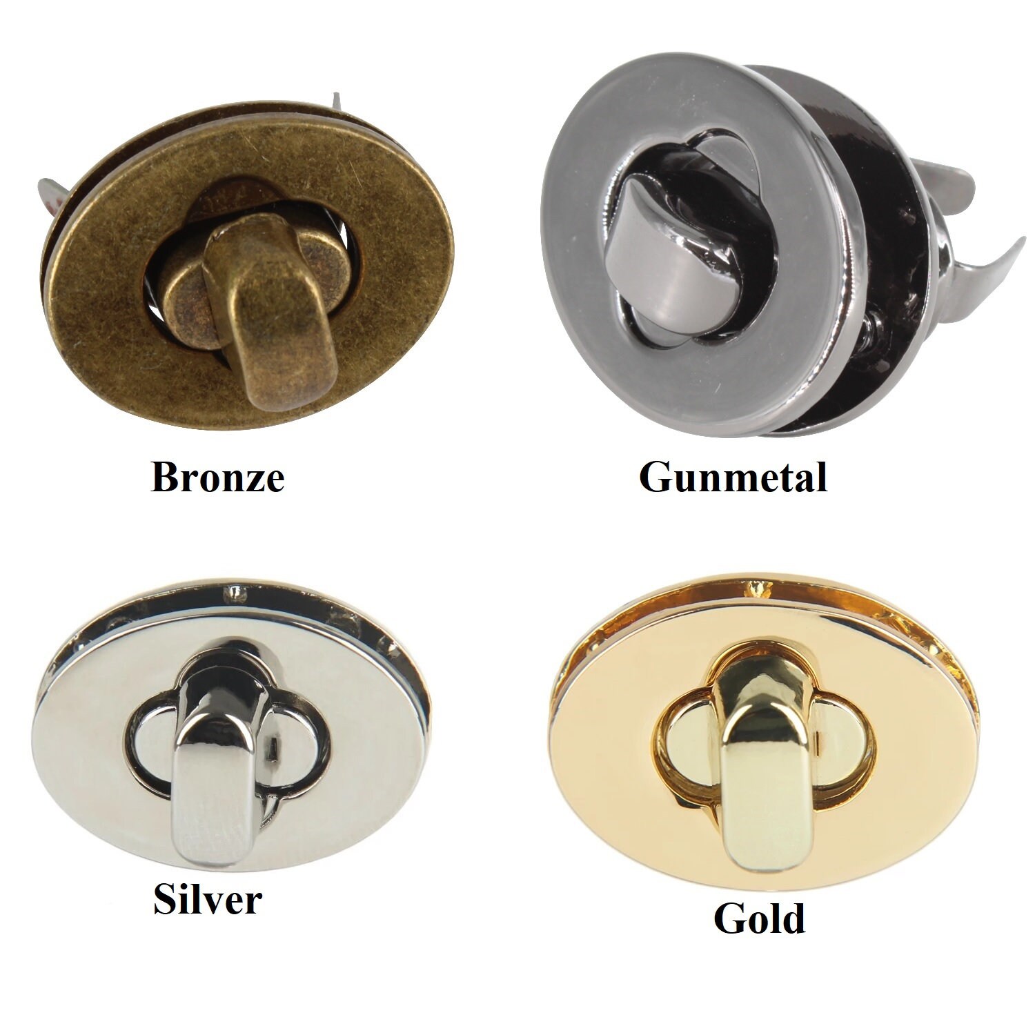 Iron Turn Lock Twist Clasp Oval Shape Buckles for DIY Leather | Etsy UK