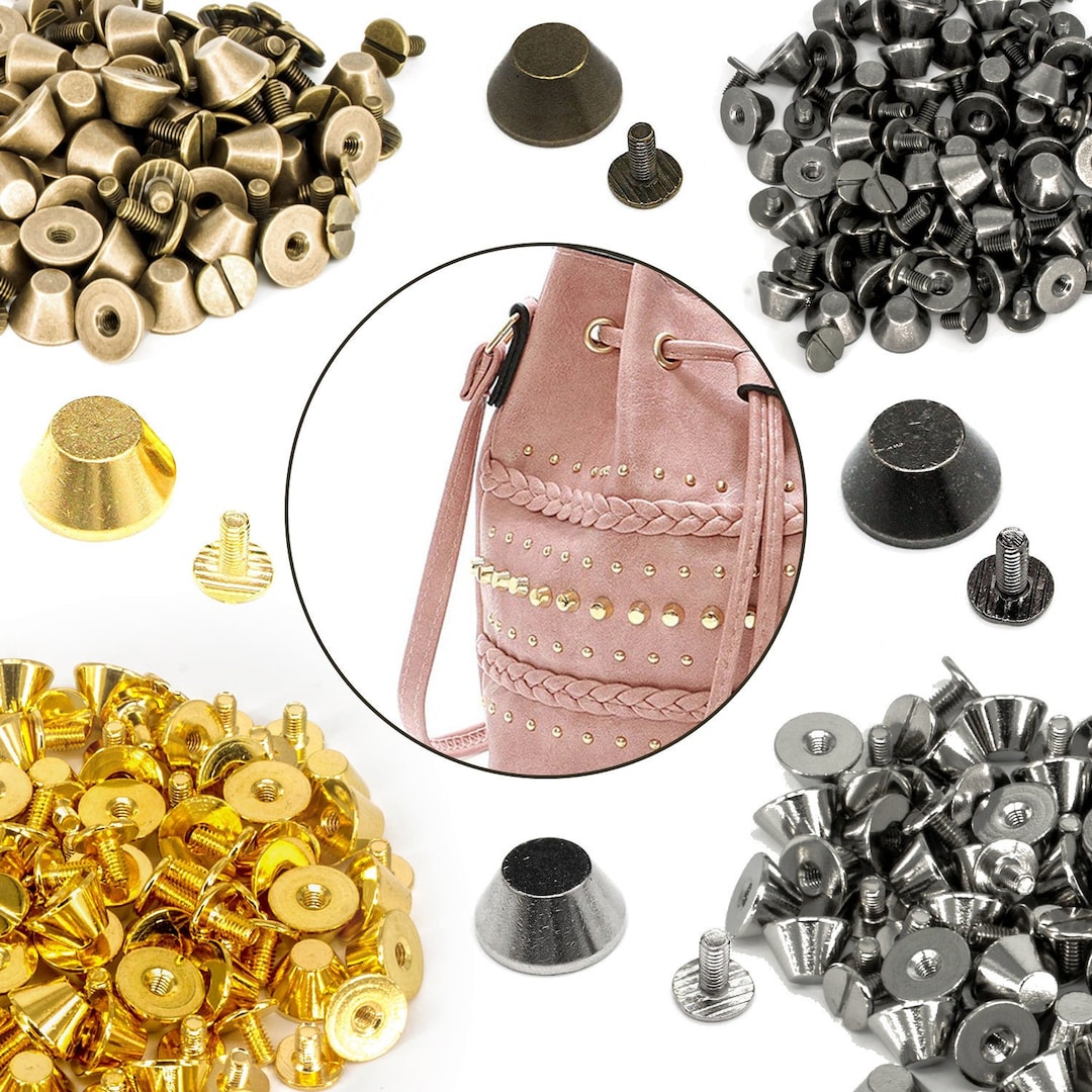 Mushroom Studs Flat Mushroom Cone Punk Studs Spike Screw Back Flat ...