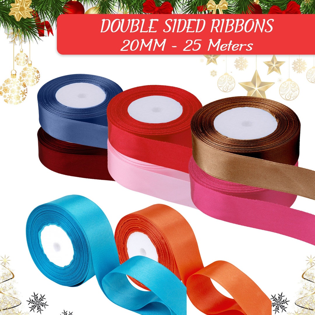 20mm Double Sided Ribbon Satin Gift Wrap Ribbon Double Sided - Etsy