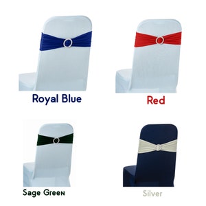 Wedding Chair Covers Bands Spandex Chair Bands With Buckle - Etsy UK