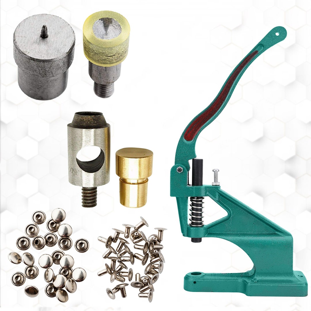 Single Cap Rivets, Green Hand Press Machine, Fixing Dies With Hole ...
