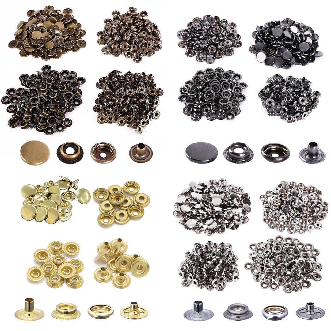 Four Part Snap Button Fasteners Heavy Duty Large Press Studs, Snaps for ...