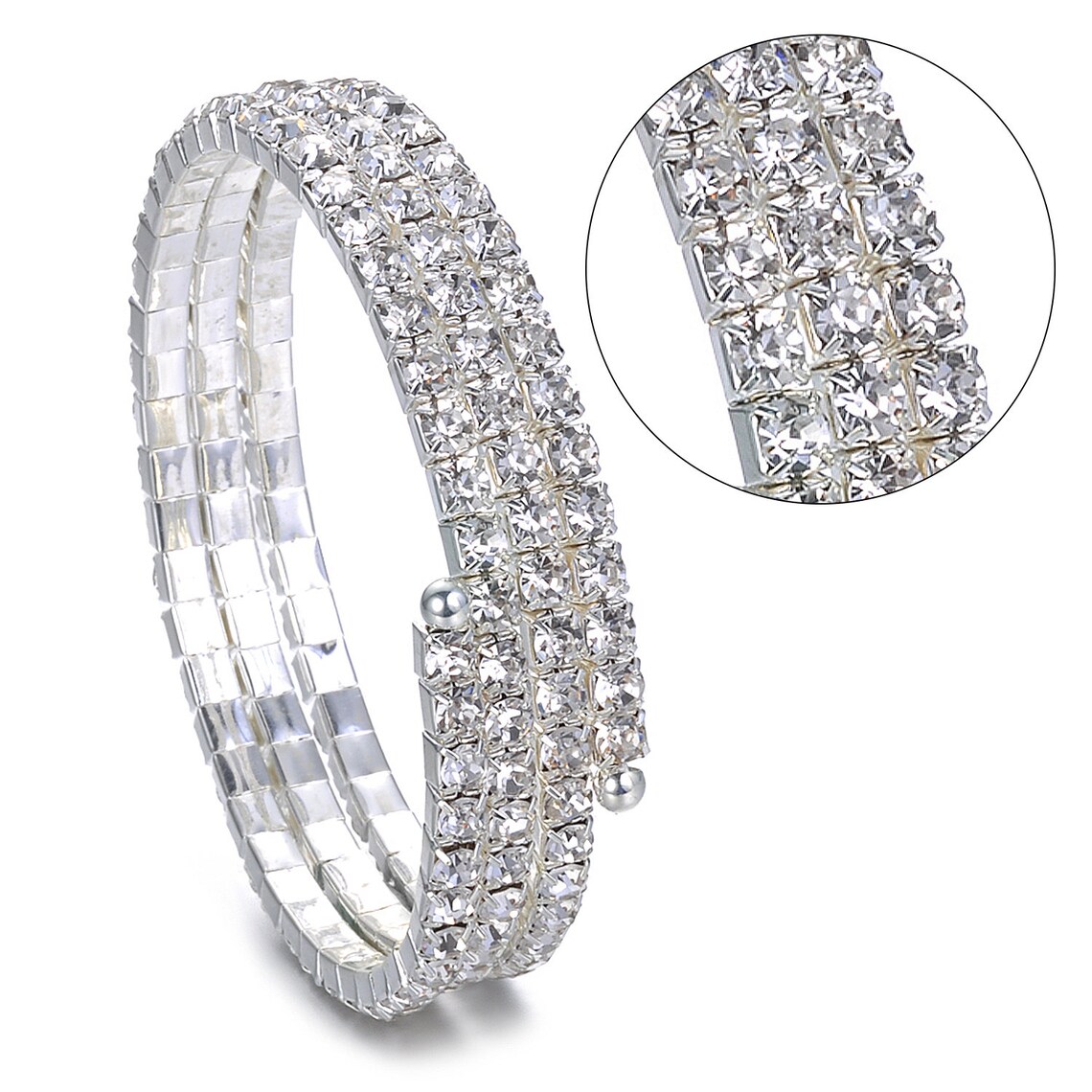 Crystal Upper Arm Cuff Bracelet Rhinestone Diamante Bridal | Etsy