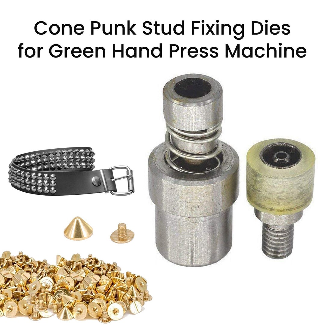 9.5mm Cone Punk Studs Fixing Dies Compatible With Green Hand Press ...