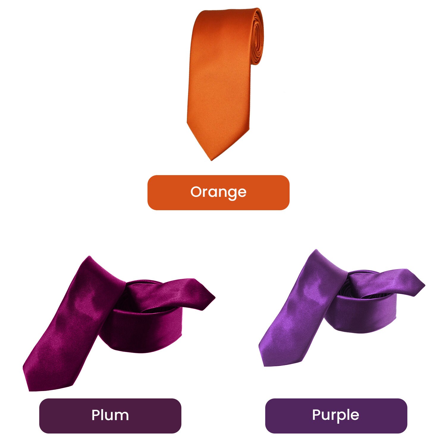 Satin Polyester Plain Stylish and Elegant Look Unisex Neck Tie - Etsy UK