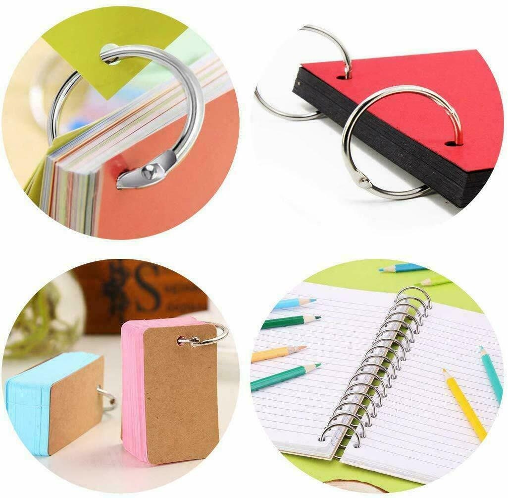 Loose Leaf Rings Metallic Snap Closure Binder Card Book Ring - Etsy UK