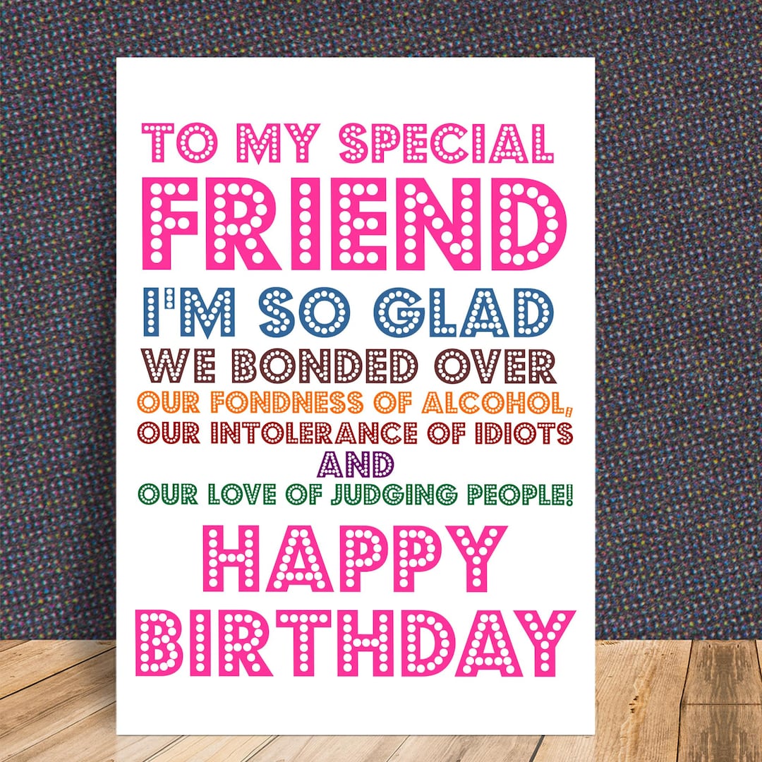 Happy Birthday Card Funny Birthday Card Best Friend Birthday Card ...