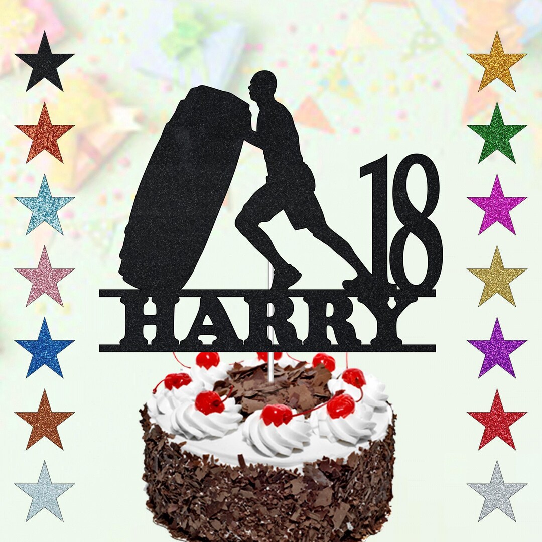 Personalised Tire Lifting Cake Topper, Weightlifting Fitness Cake ...