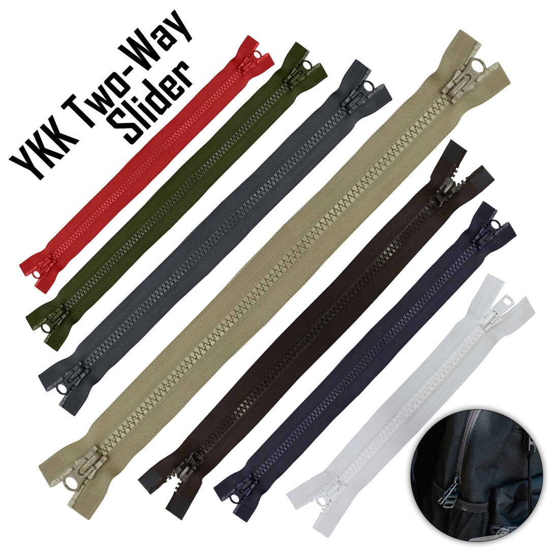 Nylon Closed End Concealed YKK Zip Light Weight Metal Teeth for Sewing Kit, Dresses, Craft ...