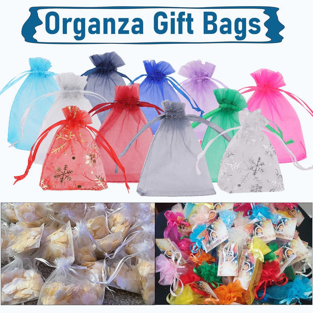 Organza Gift Bags Small Organza Bags 7cm X 9cm Jewellery Gift Bags Xmas ...