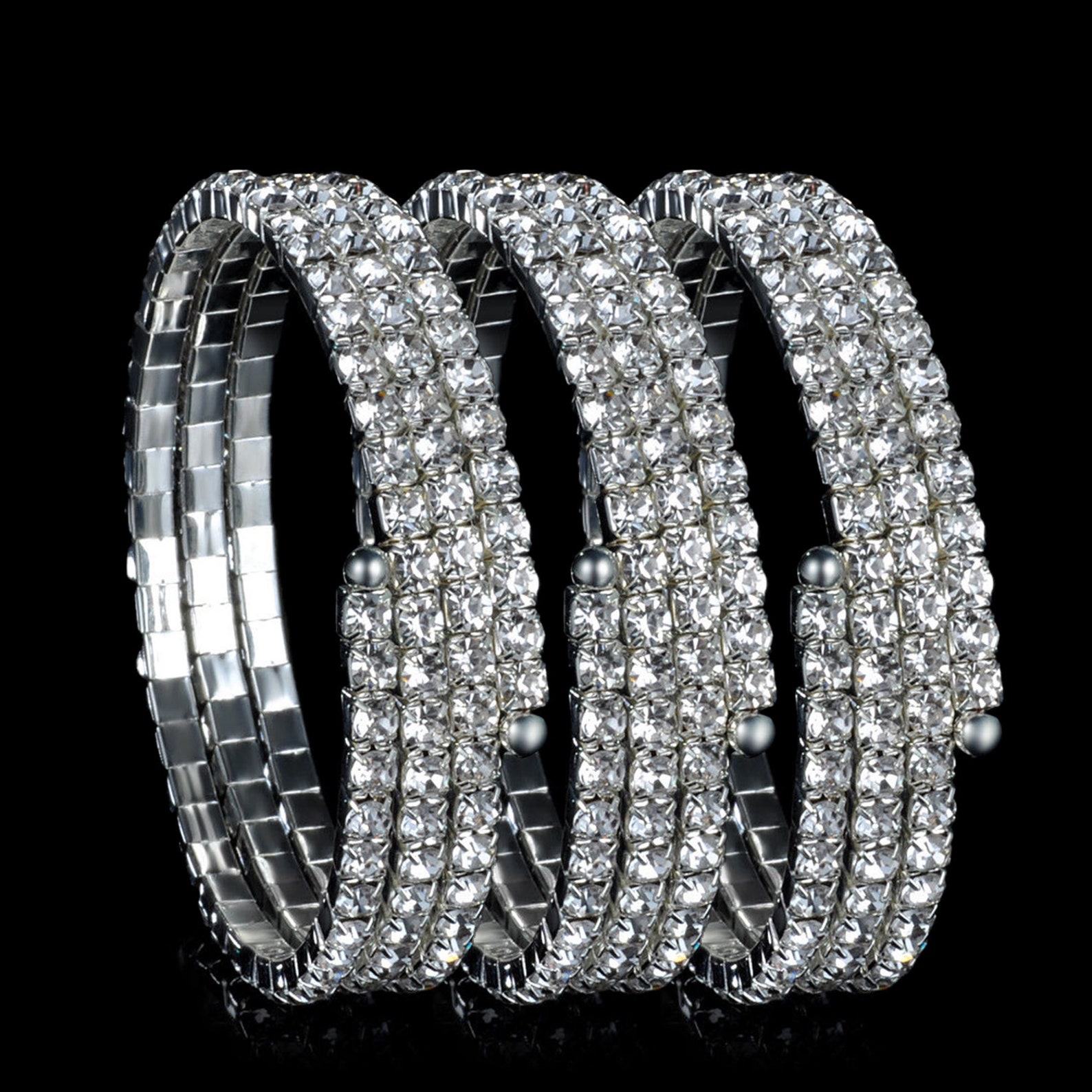 Crystal Upper Arm Cuff Bracelet Rhinestone Diamante Bridal | Etsy